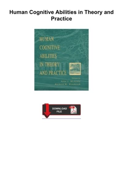 Pdf⚡️ Read ️online Human Cognitive Abilities In Theory And Practice
