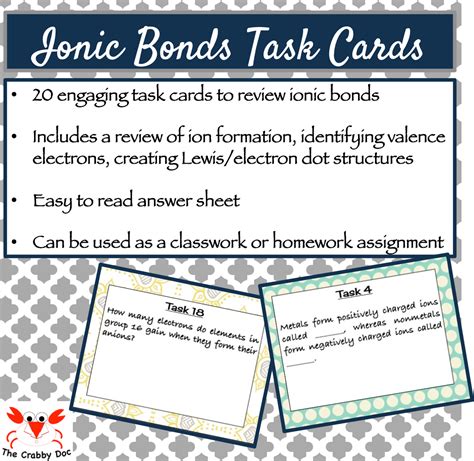 Ionic Bonding Task Cards Amped Up Learning