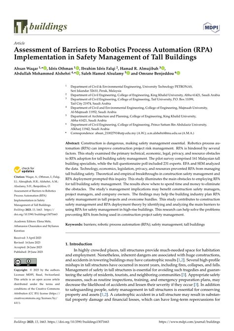 (PDF) Assessment of Barriers to Robotics Process Automation (RPA) Implementation in Safety ...