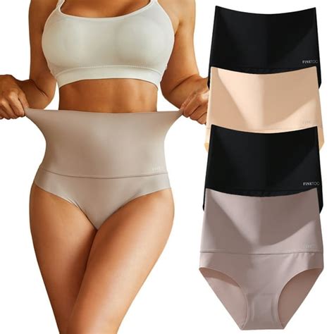 Alun Womens High Waist Tummy Control Underwear Sheer Through