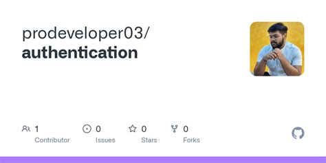 GitHub Prodeveloper Authentication