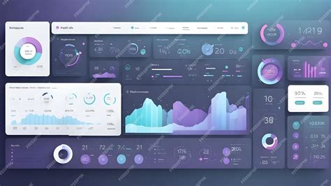 Premium Ai Image Neumorphic Dashboard Ui Kit Admin Panel Template With Infographic Elements
