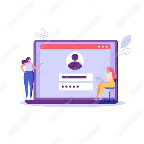 People Registering Online With User Interface Users Use Secure Login And Password Concept Of