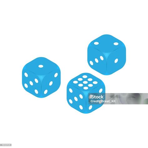 주사위 아이콘 벡터 3 개의 주사위 카지노 도박 템플릿 개념입니다 흰색 배경에 고립 된 평면 벡터 그림 3차원 형태에 대한 스톡 벡터 아트 및 기타 이미지 Istock