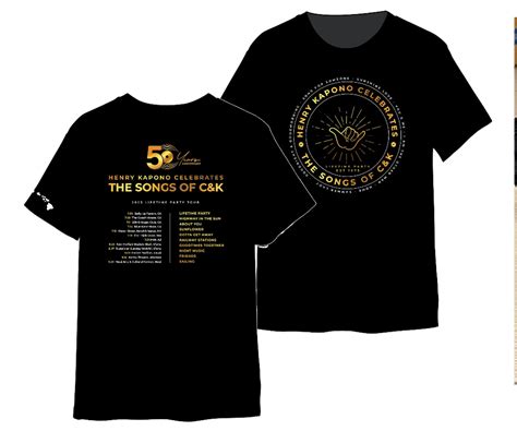 50 Yr Candk Official Concert T Shirts — Henry Kapono