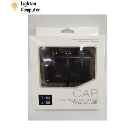 Car 12v Socket Adapter Triple Socket With 2 Usb Port Shopee Malaysia