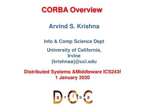 Ppt Corba Overview Powerpoint Presentation Free Download Id9277897