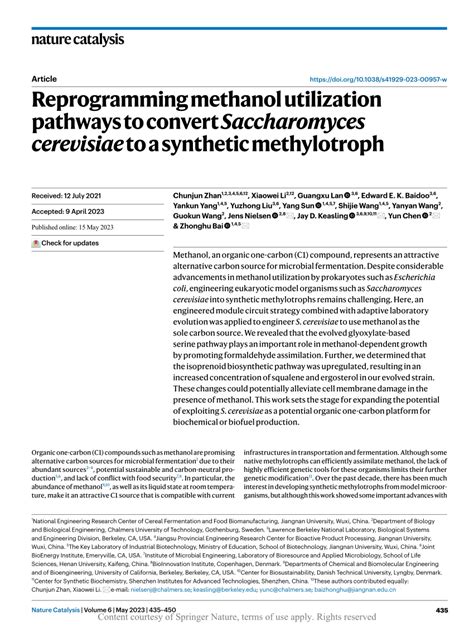 Reprogramming Methanol Utilization Pathways To Convert Saccharomyces
