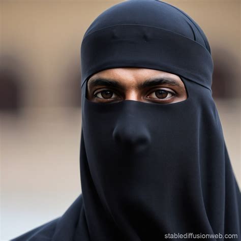 Man Wearing A Niqab Stable Diffusion Online