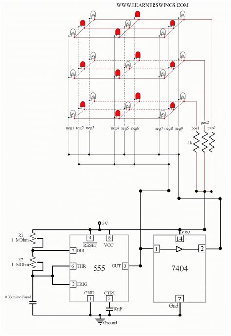3x3x3 Led Cube Arduino Circuit Diagram Led Cube 3x3x3 Schema