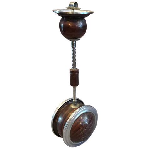 Art Deco Chrome And Faux Wood Finish Standing Train Ashtray At 1stdibs