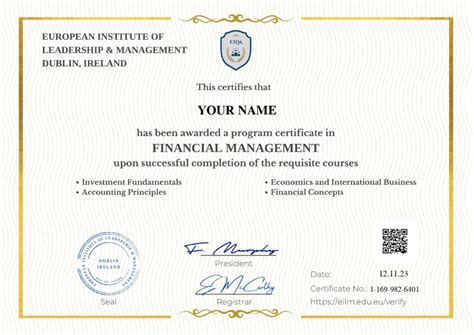 Finance And Accounting EILM EDU EU