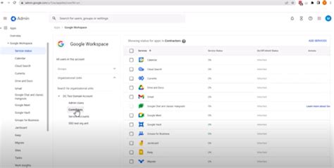 Organisational Unit Management On Google Admin Console