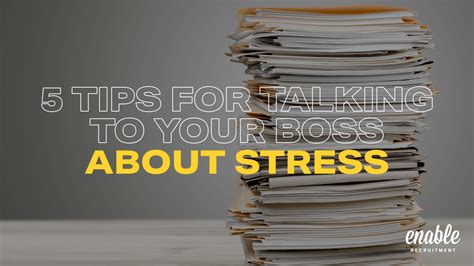 5 Tips For Talking To Your Boss About Stress