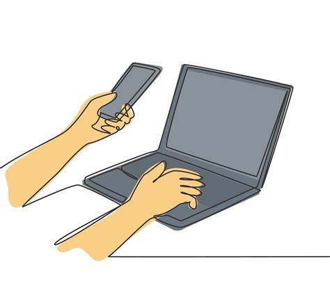 One Continuous Line Drawing Of Hand Gesture Holding Smartphone To Input