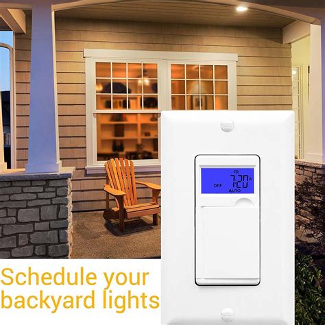 7 Days Digital In Wall Programmable Timer Switch Single Pole White