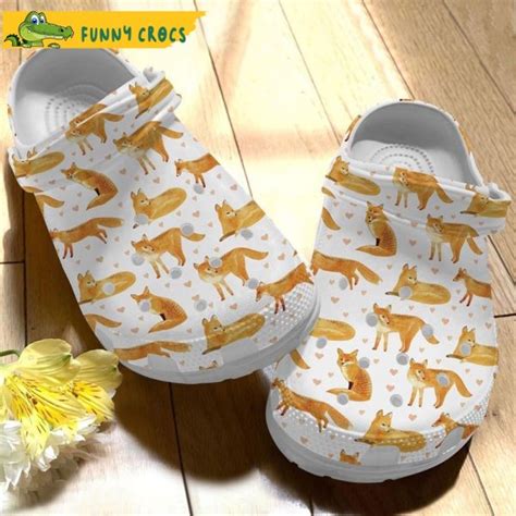 Fox Pattern Crocs Clogs Discover Comfort And Style Clog Shoes With
