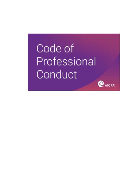 Aicpa Code Of Professional Conduct Pdf Accounting Integrity
