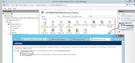 XHQ ANS SMS Alert IIS Configuration