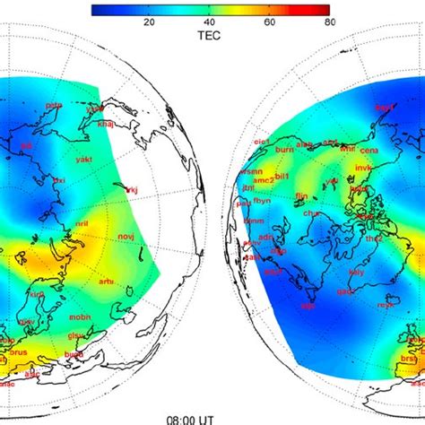 Tomographic Maps Of The Ionospheric Tec During 16 October 2002 At Top