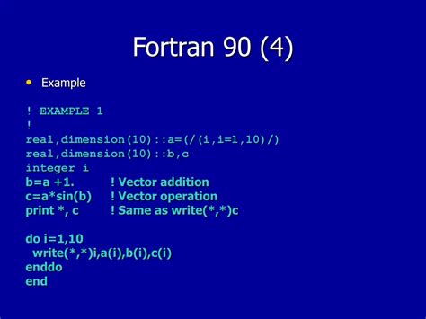 PPT Fortran Programming Introduction Course Outline And Basics
