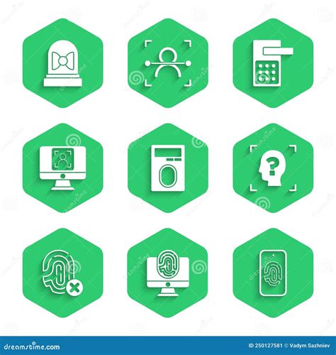 Set Fingerprint With Lock Monitor Fingerprint Mobile Scan Face Recognition Rejection