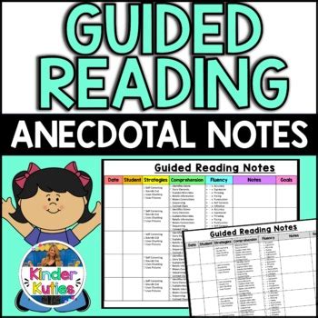 FREEBIE Guided Reading Anecdotal Notes By KinderKuties TpT