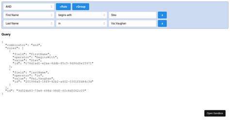 React Querybuilder Mantine Example Codesandbox