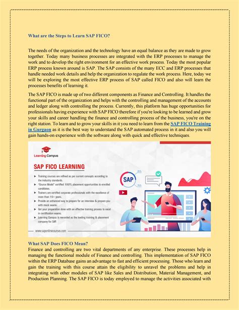 What Are The Steps To Learn SAP FICO By Campuslearning Issuu