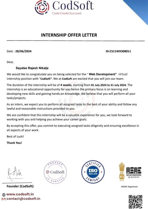 Sayalee Nikalje On Linkedin Codsoft Codsoftintern Codsoftinternship