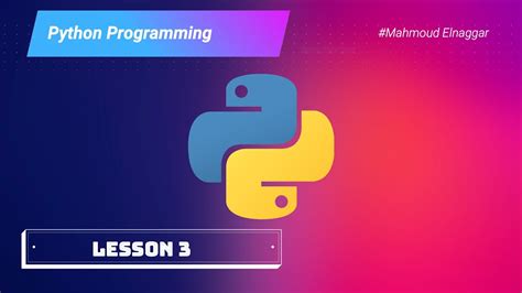 Lesson Python Course In Arabic YouTube