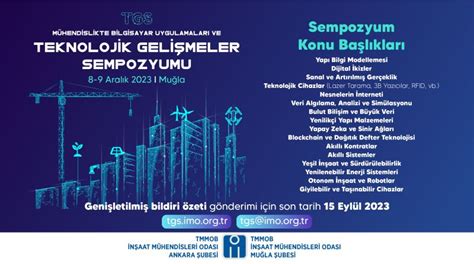 📣mÜhendİslİkte Bİlgİsayar Uygulamalari Ve Teknolojİk GelİŞmeler Sempozyumu Duyurusu İnşaat