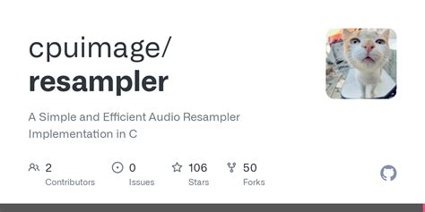 GitHub Cpuimage Resampler A Simple And Efficient Audio Resampler