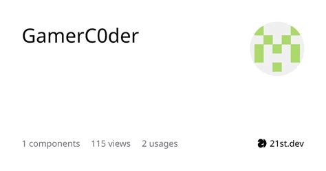 Gamerc0der 21st Dev The First Vibe Crafting Tool 21st Dev
