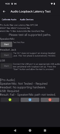 Audio Loopback Latency Test Android Open Source Project