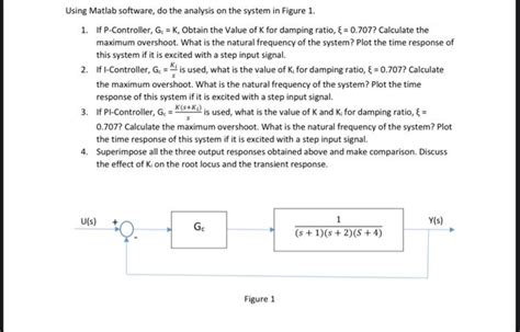 Solved Using Matlab Software Do The Analysis On The System Chegg