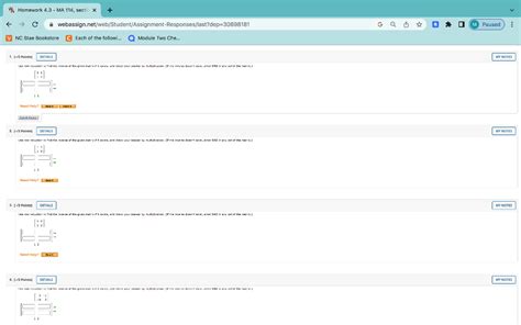 Solved Use Row Reduction To Find The Inverse Of The Given