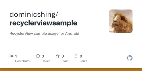 GitHub Dominicshing Recyclerviewsample RecyclerView Sample Usage For Android