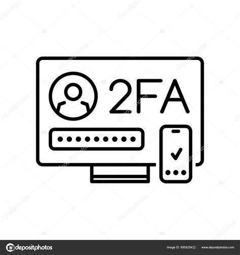 2fa Two Factor Verification Authentication Icon Vector User Identity