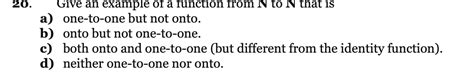 Solved Give An Example Ot A Function From N To N That Is A