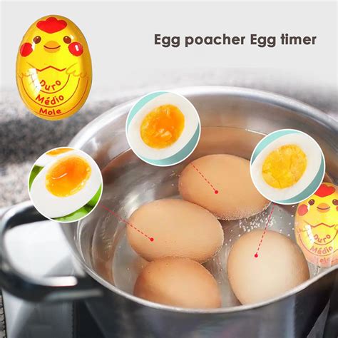 Egg Timer Reusable Easy To Use Food Grade No Bpa Safe Boiling Eggs Silicone Soft Hard Boiled Egg