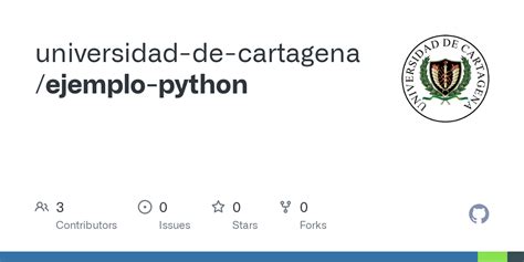 GitHub Universidad De Cartagena Ejemplo Python