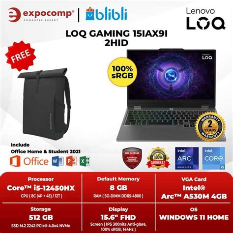 Jual Lenovo Loq Gaming Iax I Hid Grey Core I Hx Arc A M Gb Gb W Ohs Di Seller