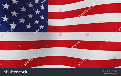 3d 국기의 렌더링 그것은 미국의 깃발이다 스톡 일러스트 2081438026 Shutterstock