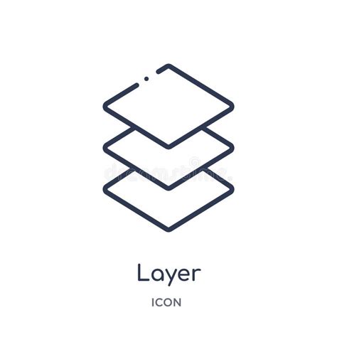 linear layer icon from geometry outline collection thin line layer