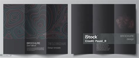 편집 가능한 레이아웃의 최소 벡터 그림입니다 현대 크리에이티브는 삼중 브로셔 또는 전단지를 위한 디자인 템플릿을 다룹니다 지형