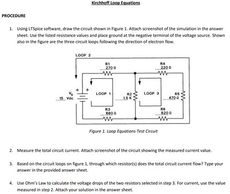 Solved Kirchhoff Loop Equations PROCEDURE 1 Using LTSpice Chegg Com