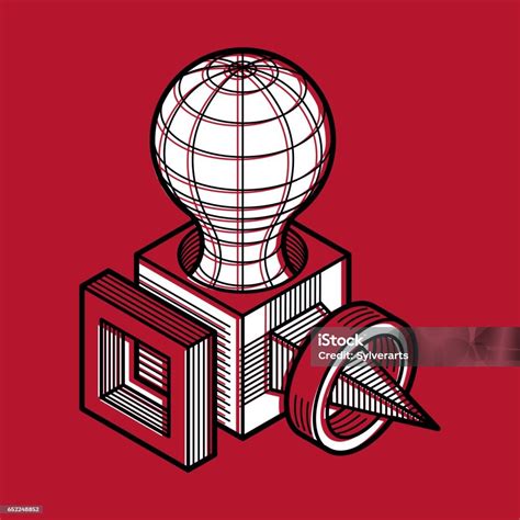 기하학적 그림을 사용하여 만든 추상 벡터 등분형 치수 셰이프 0명에 대한 스톡 벡터 아트 및 기타 이미지 0명 3차원 형태 기하 Istock