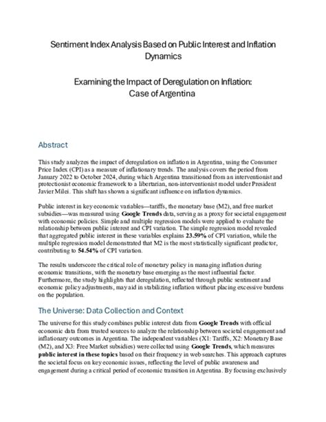 Pdf Sentiment Index Analysis Based On Public Interest And Inflation Dynamics Examining The