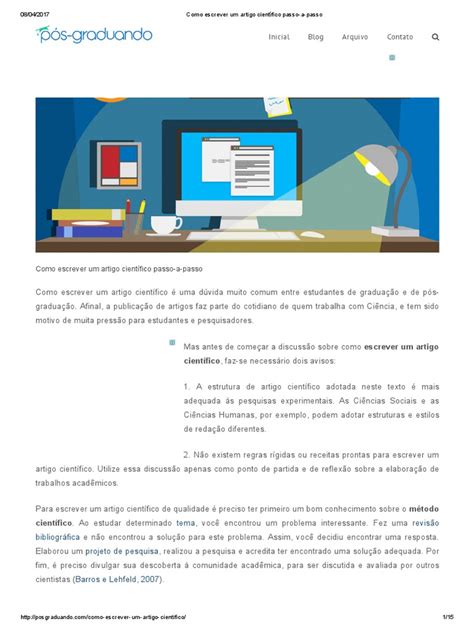 Como Escrever Um Artigo Científico Passo A Passo Pdf Science